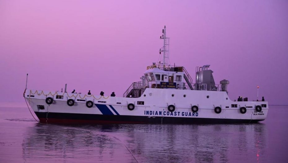 Newly Launched Barge 'Urja Pravaha' Joins Indian Coast Guard Fleet ...