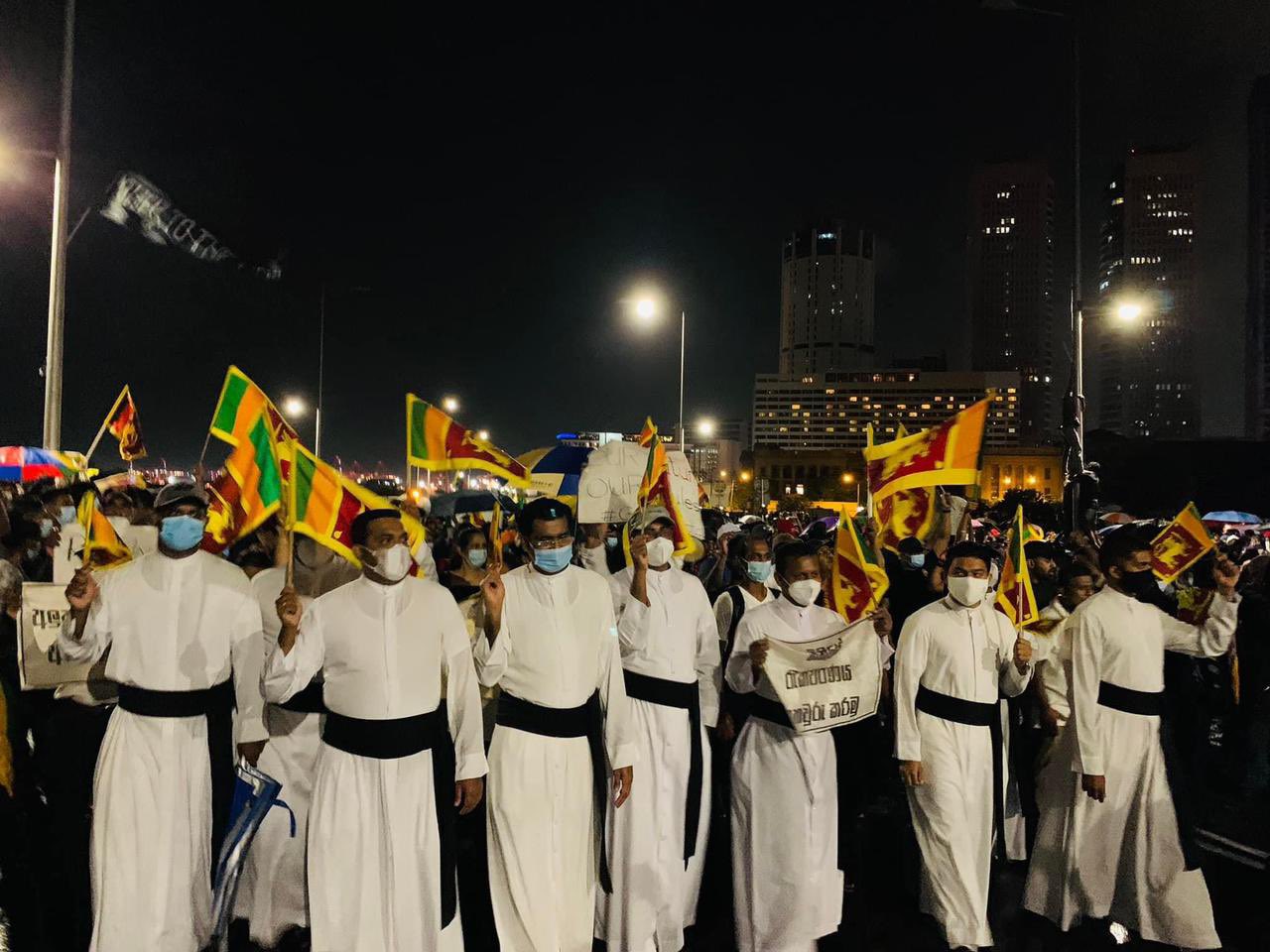 "Go Home Gota": Cries Thousands Gathered At Colombo Sea-front