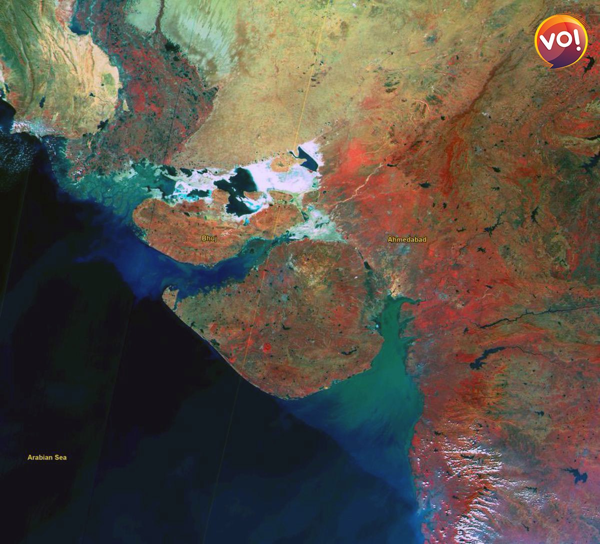 Modi Shares Gujarat Images Taken By Newly Launched Satellite